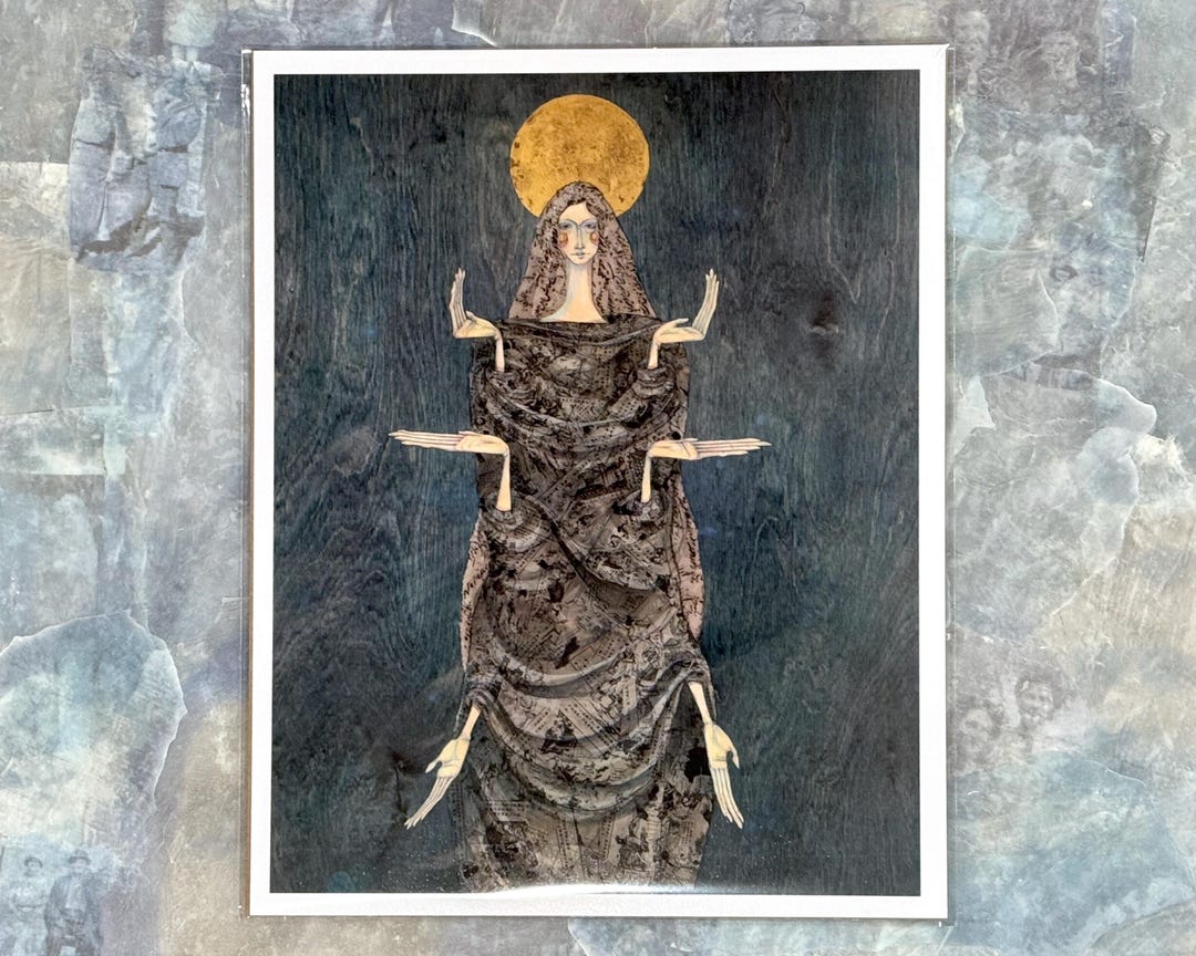 Surreal Fantasy Six Arm Warrior Goddess of Strength Giclee ...