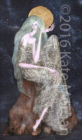 Modern Fairytale Mermaid Siren Figurative Portrait by Artist Kate ...