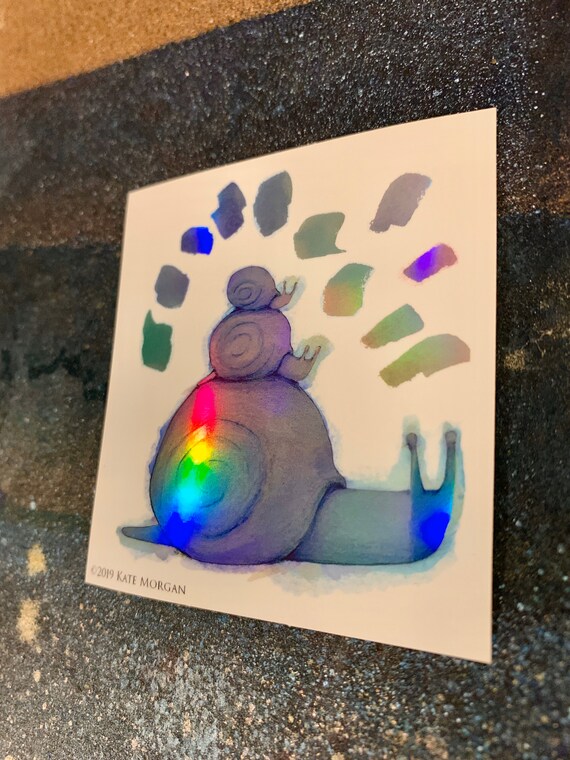 Bumper Stickers One Blue Snail Large Art Sticker Totem Snails Forest ...