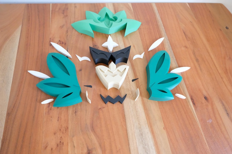 Teal Mask | Ogerpon | 3D Printed Pokémon Decor | Cosplay Prop - Etsy
