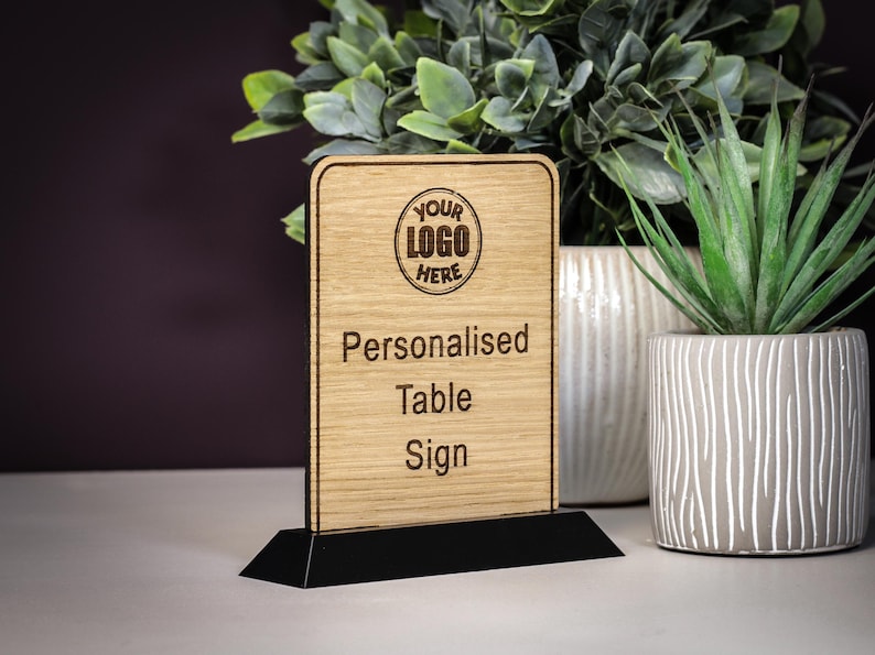 Personalised Table Sign for Business Customised Signs for Table Shop ...