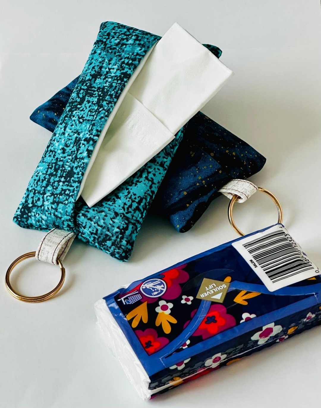Pocket Tissue Holder, Travel Tissue Holder, Tissue Pouch, Handmade ...