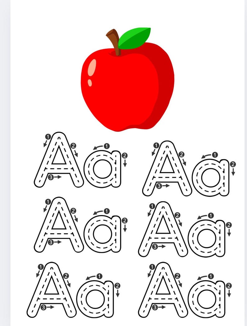 Alphabet Part1 Trace - Etsy