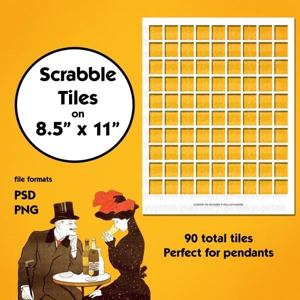 Scrabble Tile Template - Etsy