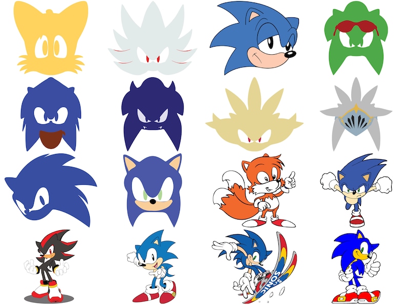 Sonic SVG Bundle, Sonic Game Svg Bundle, Sonic Design SVG Bundle, Sonic ...