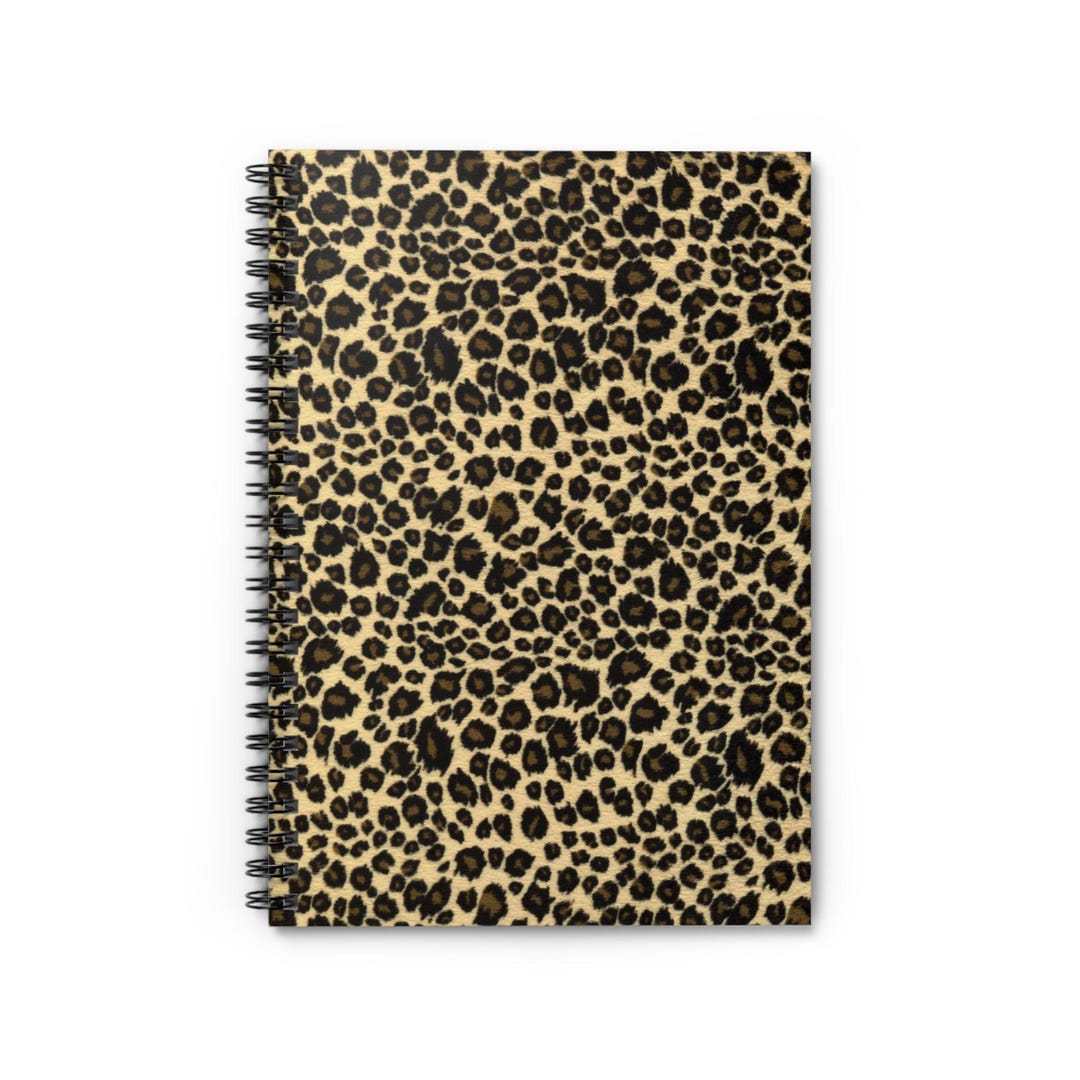 Leopard Print Spiral Notebook - Stylish Journal for Notes, School, Art ...
