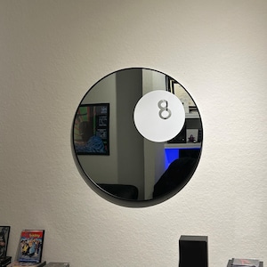 8 Ball Mirror Decorative Wall Art - Etsy