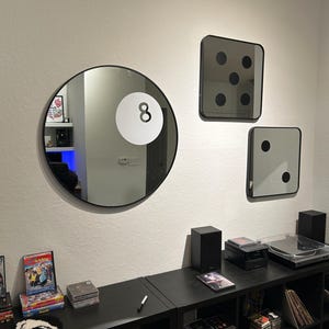 8 Ball Mirror Decorative Wall Art - Etsy