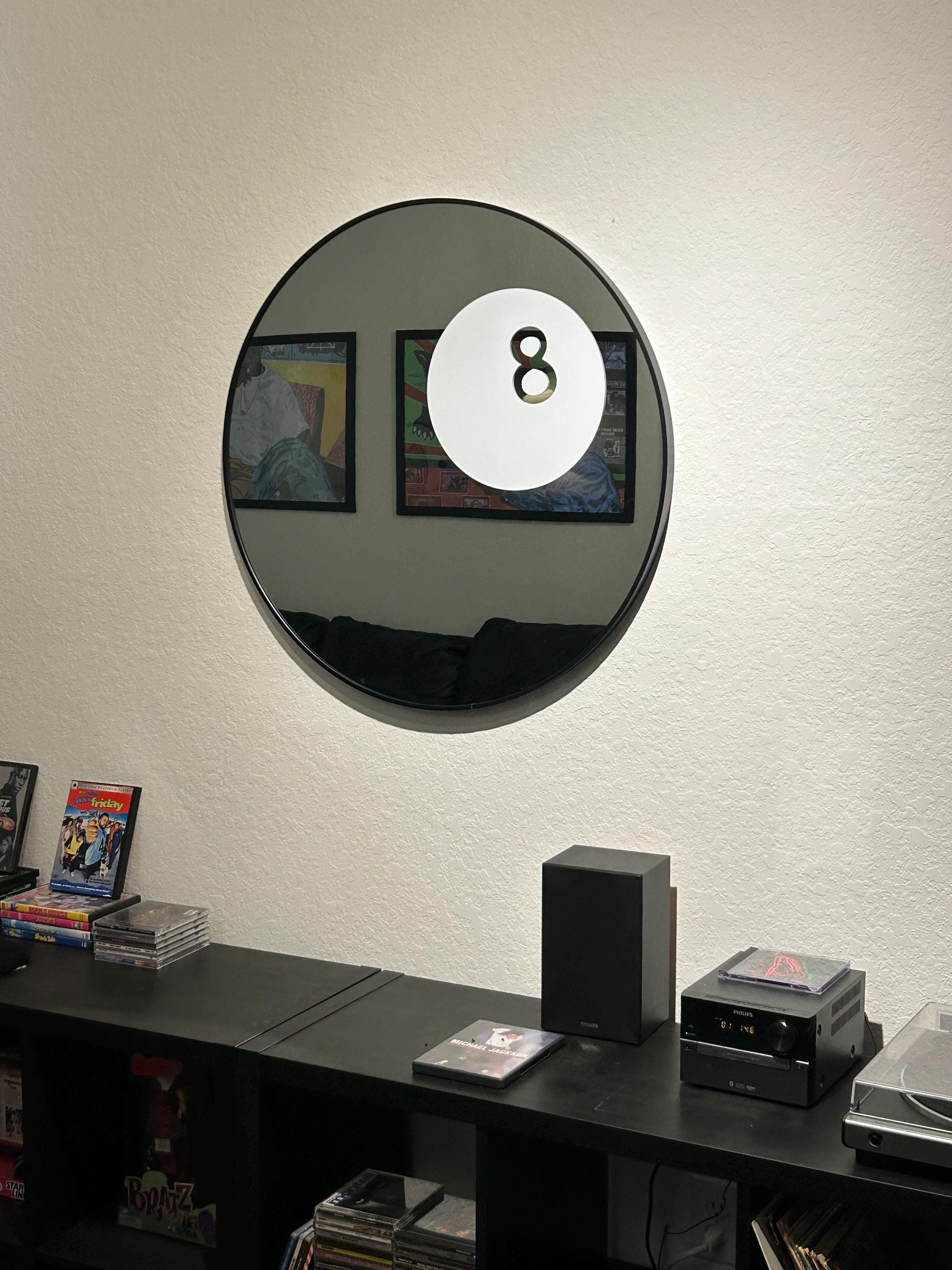 8 Ball Mirror Decorative Wall Art - Etsy