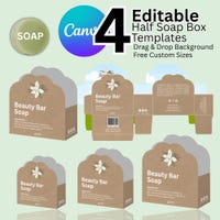 Soap Packaging Box Template Editable in Canva, Printable Soap Packaging ...