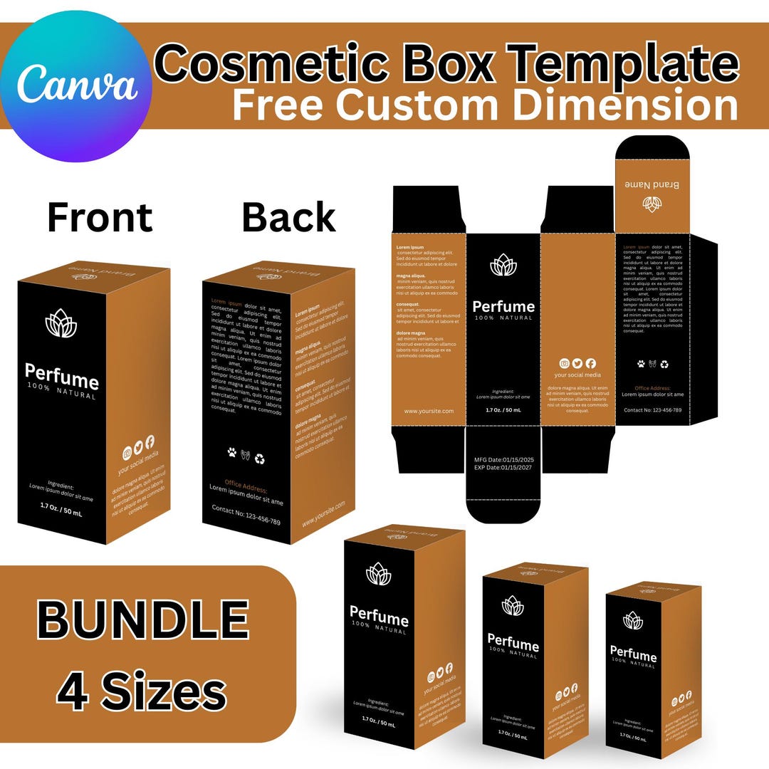 Editable Essential Oil Box Template, Pharmaceutical Sprayer Box ...