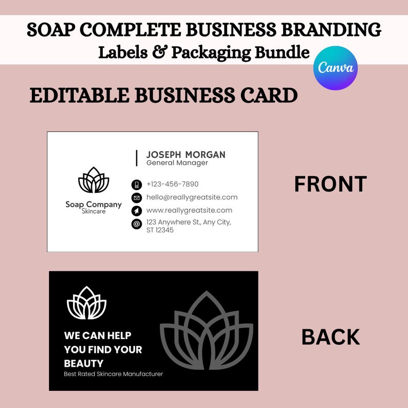 Soap Business Branding Templates | Editable Soap Labels & Packaging Box ...