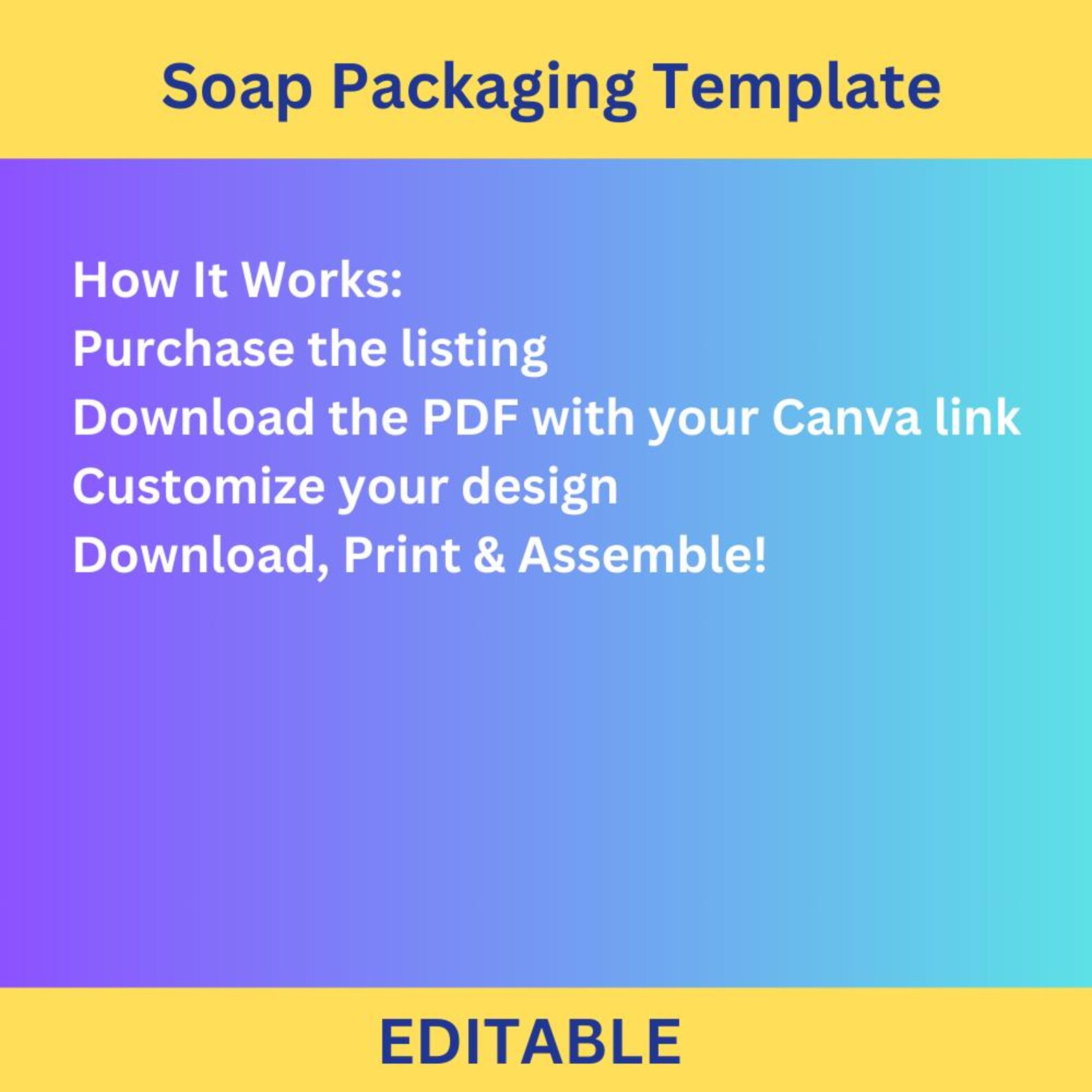 Soap Packaging Box Template | Editable Soap Box Design in Canva | DIY ...