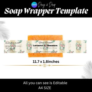 Vintage Soap Packaging Template, Soap Bar Editable Belly Band Template ...