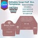 Printable Half Box Soap Packaging Templates for Canva, Editable Box ...