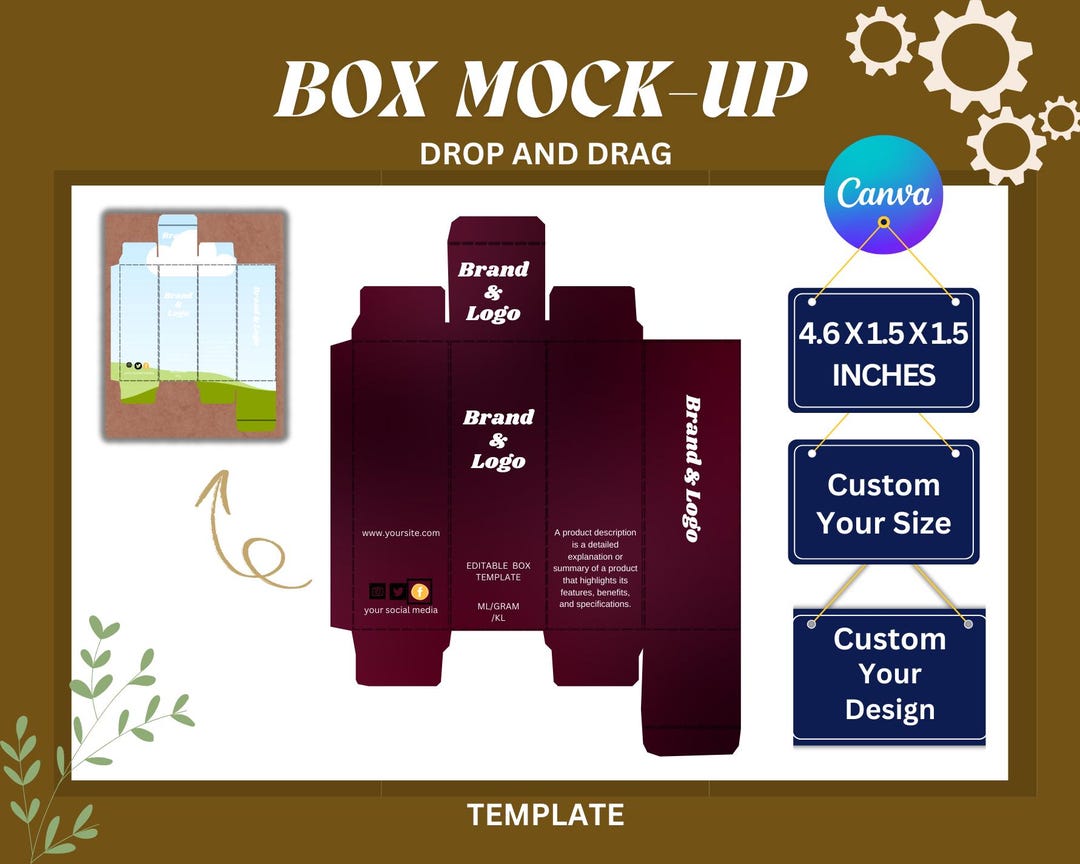 Editable Business Packaging Box Design, Cosmetic Packaging Box Design ...