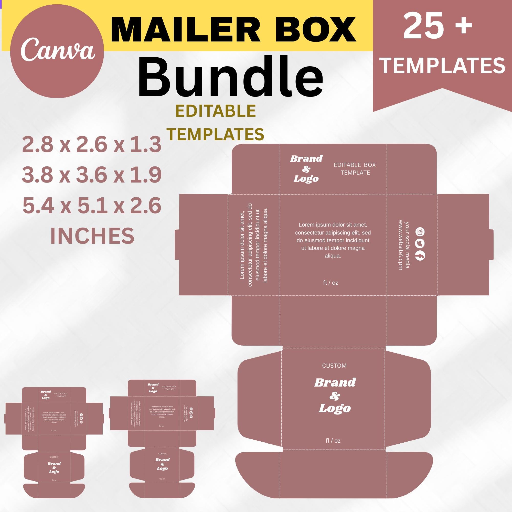 Soap Packaging Templates for Canva, Editable Soap Box Templates, Custom ...