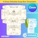 Soap Box Template for Canva, Editable Soap Packaging Box Template ...