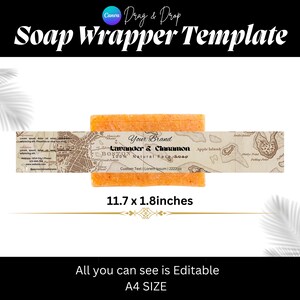 Vintage Soap Packaging Template, Soap Bar Editable Belly Band Template ...