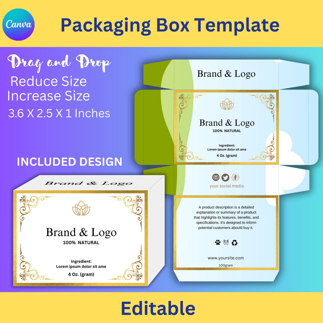 Soap Packaging Box Template, Custom Packaging Box Design for Your ...