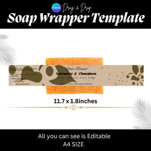 Vintage Soap Packaging Template, Soap Bar Editable Belly Band Template ...