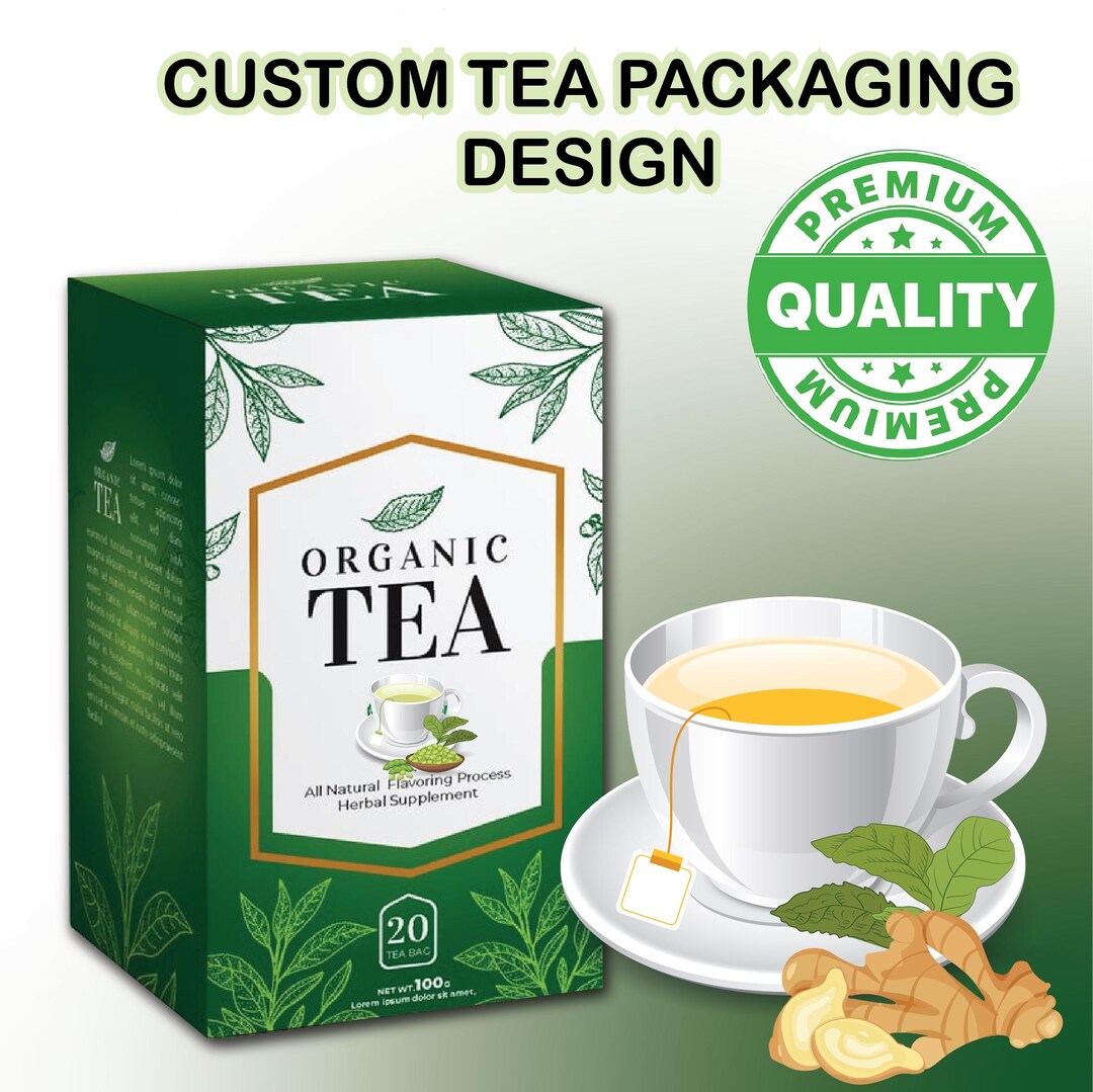 Custom Herbal Tea Packaging Design | Elegant Custom Tea Packaging Box ...