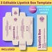 Editable Lipstick Box Template for Canva – Printable Custom Lipstick ...