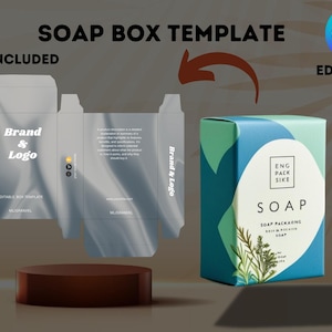 Soap Packaging Box Template Editable in Canva, Printable Soap Packaging ...