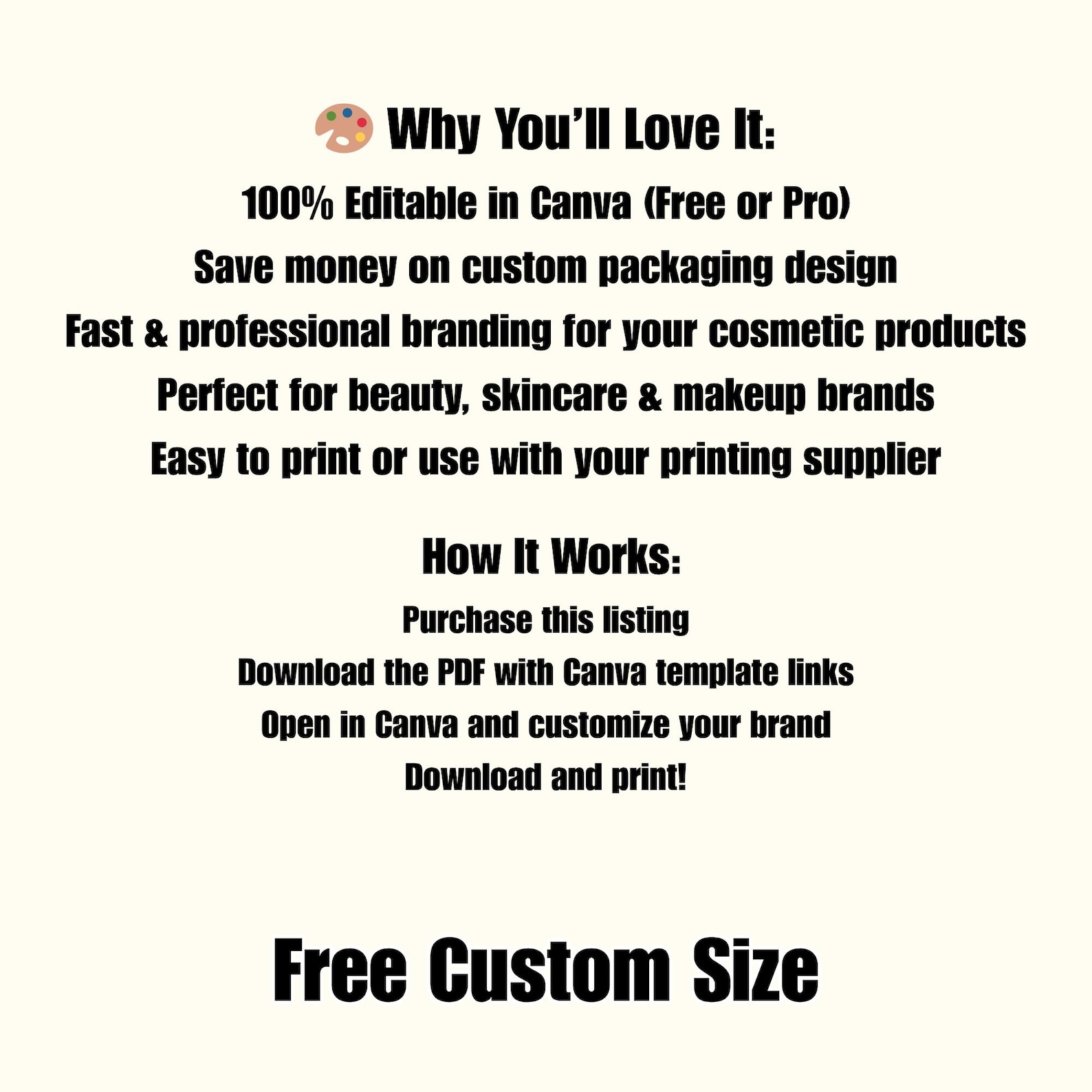 Editable Lipstick Packaging Box Template for Canva, Custom Lip Gloss ...