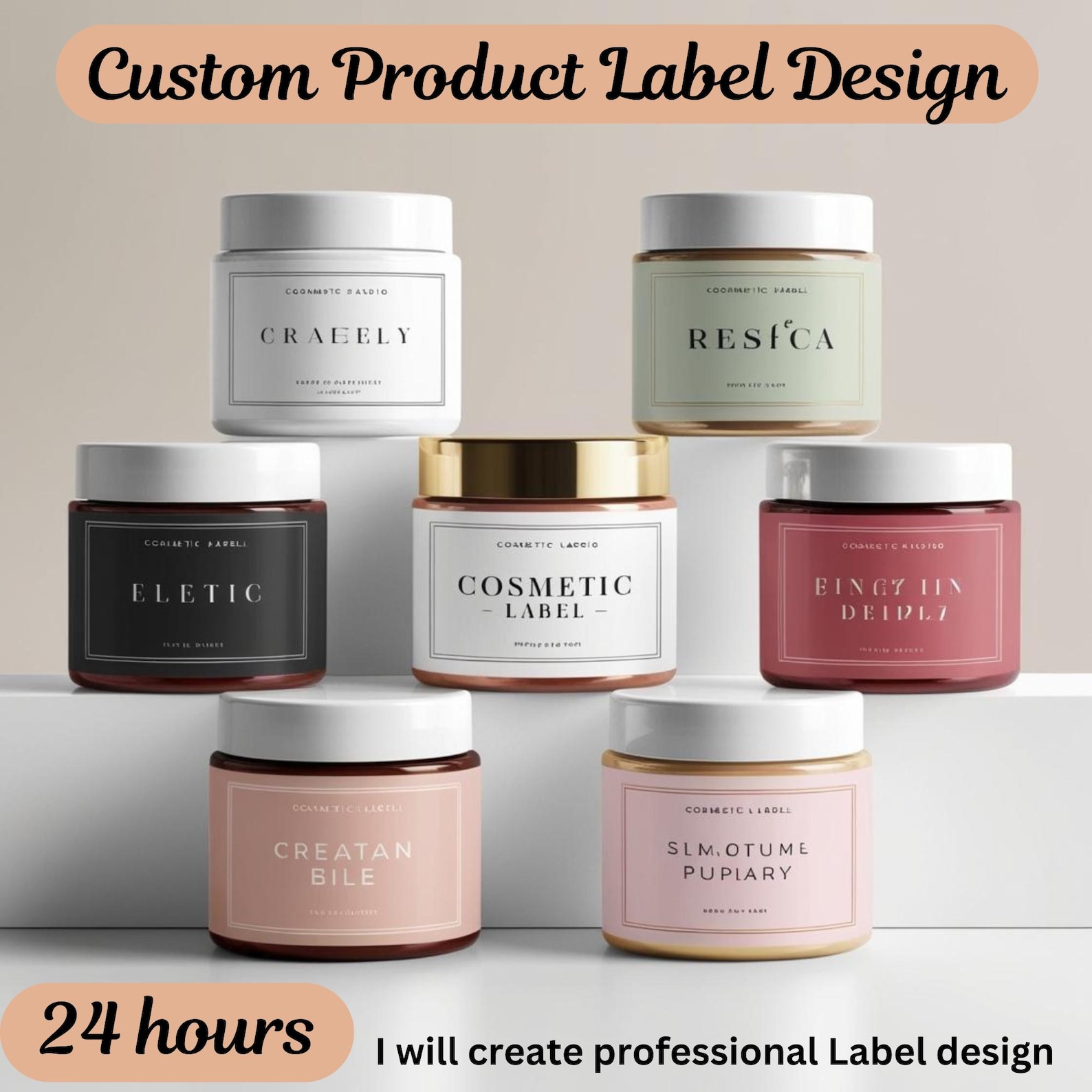 Custom Product Label Design for Branding, Personalized Label Template ...