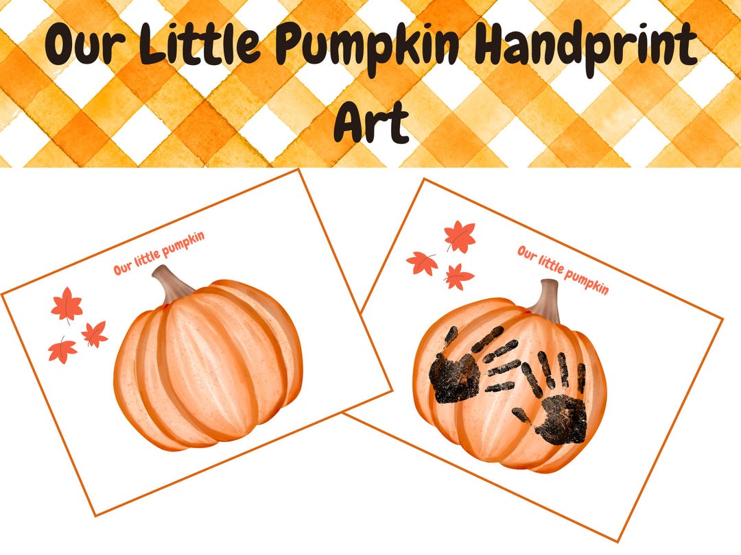 Our Little Pumpkin Handprint Art - Etsy