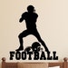 Sports Wall Decal Football Player Silhouette Vinyl Wall - Etsy