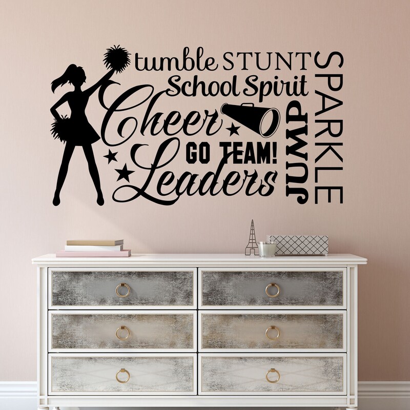 Cheerleader Decal - Etsy