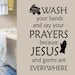 Bathroom Wall Decal Wash Your Hands Say Your Prayers, Whimsical ...