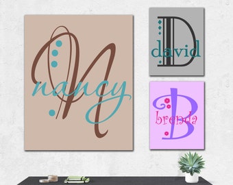 Hand Painted Monogram Art - Etsy
