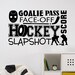 Sports Wall Decal Ice Hockey Word Collage, Kids Bedroom Vinyl Wall ...