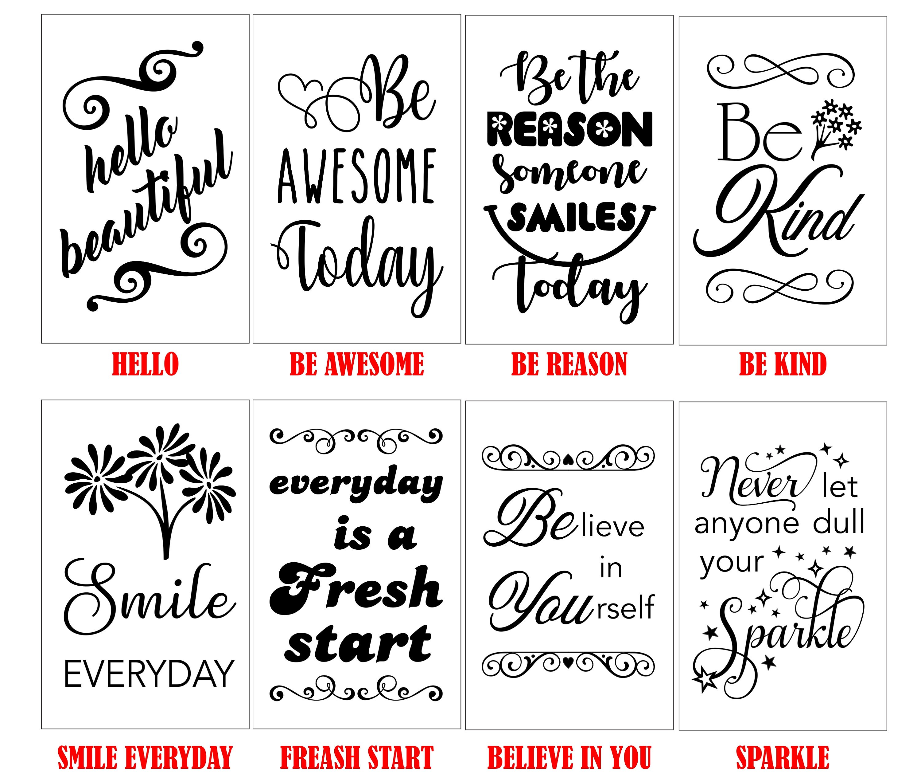 School Bathroom Stall Vinyl Decals, Inspirational Girl Bathroom ...