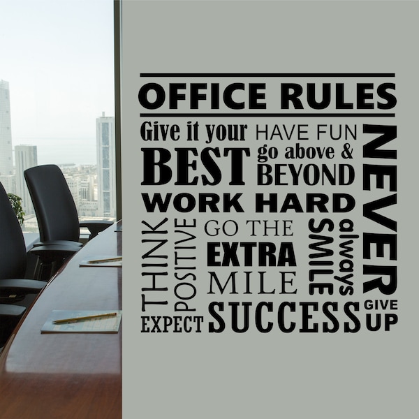 Office Rules Vinyl - Etsy