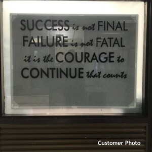 Office Wall Decal Success Courage to Continue, Motivational Teamwork ...