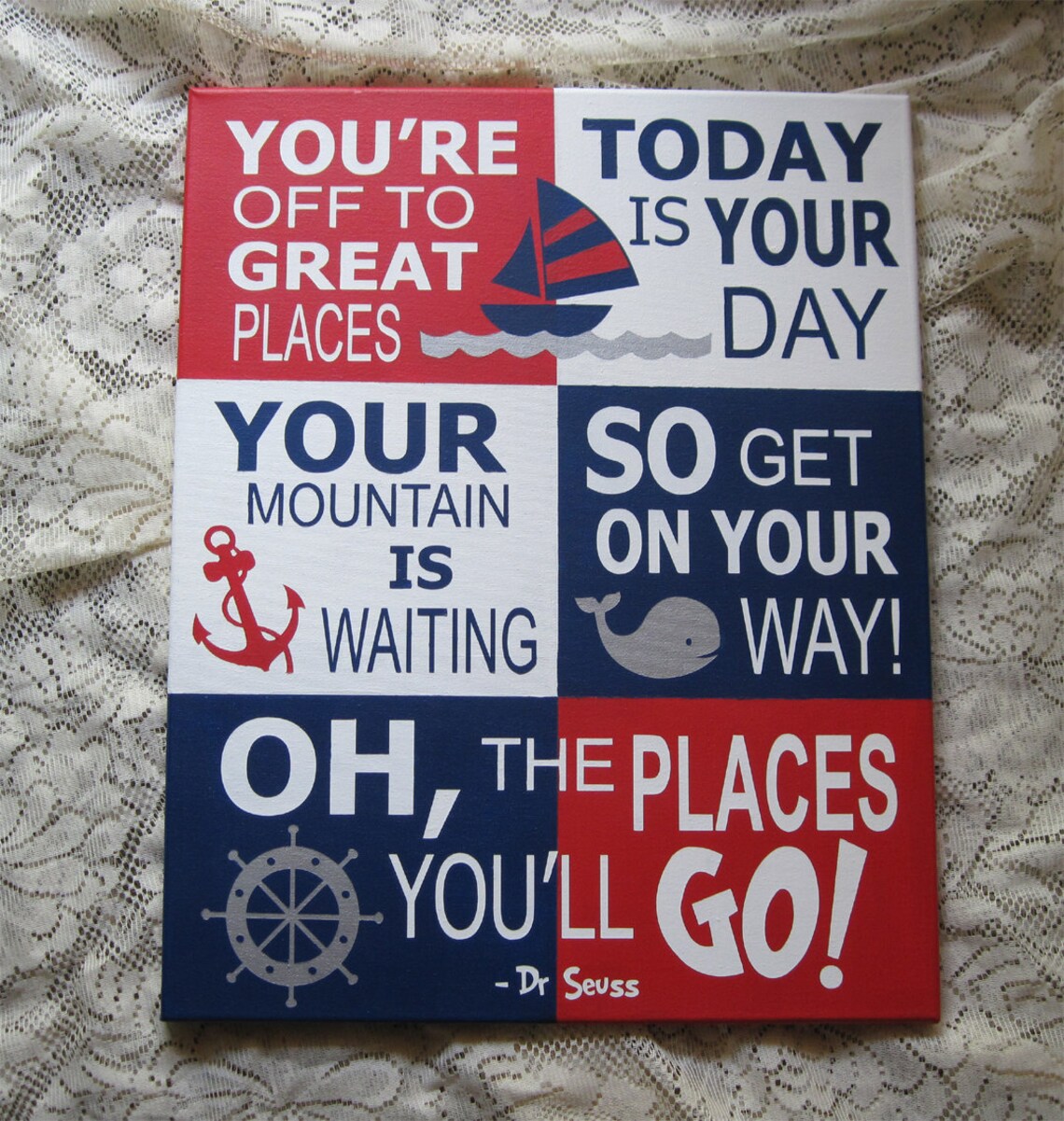 Custom Hand Painted Canvas Wall Art Quotes, Personalized Hand Painted ...