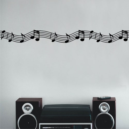 Music Wall Decal Musical Staff Accent Border 16 Foot - Etsy