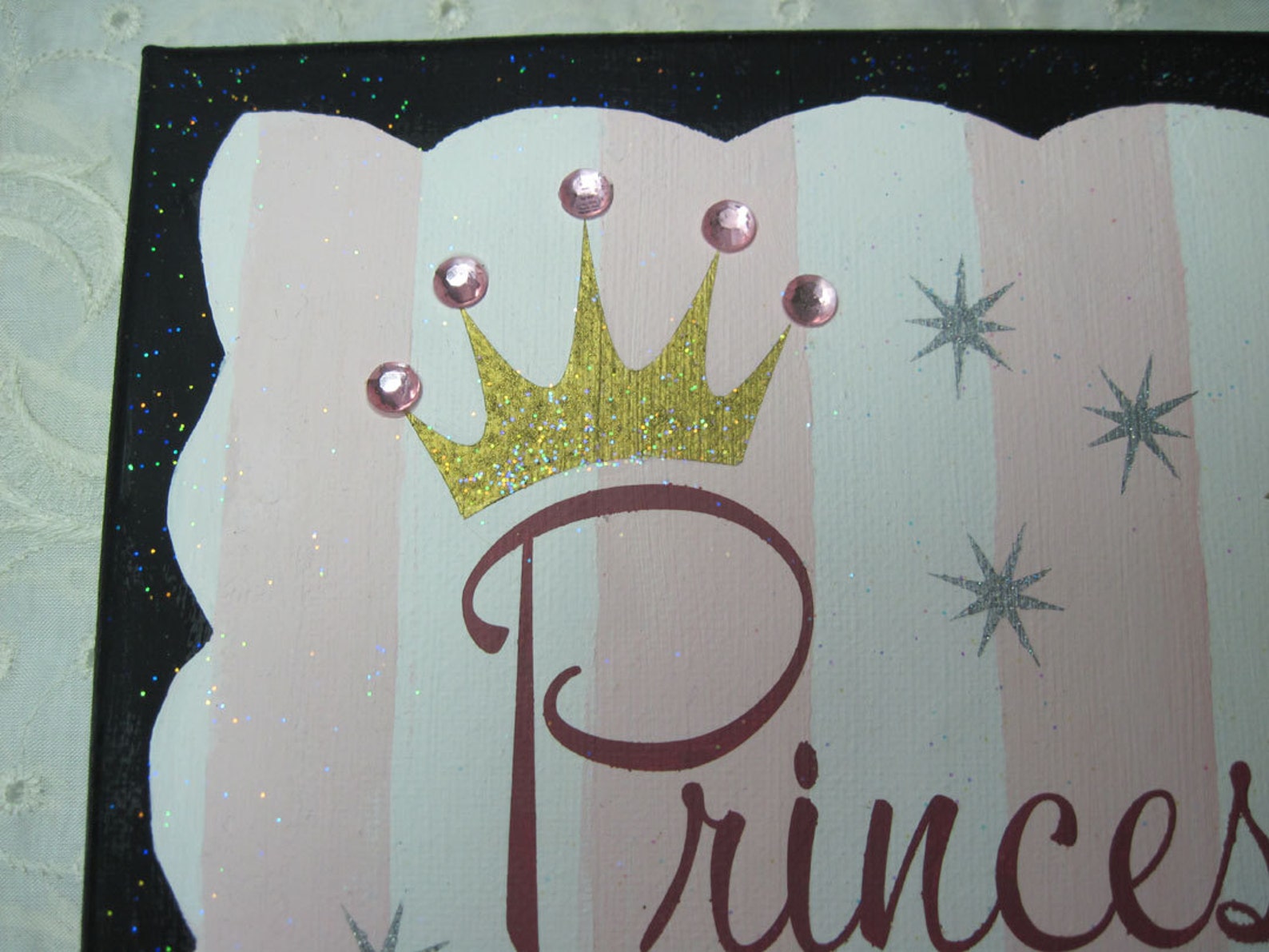 Princess Name Custom Painted Canvas Art Hand Painted Princess | Etsy