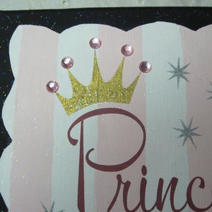 Princess Name Custom Painted Canvas Art, Hand Painted Princess Nursery ...