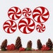 Holiday Decal Six Peppermint Candies Christmas Wall Decoration ...