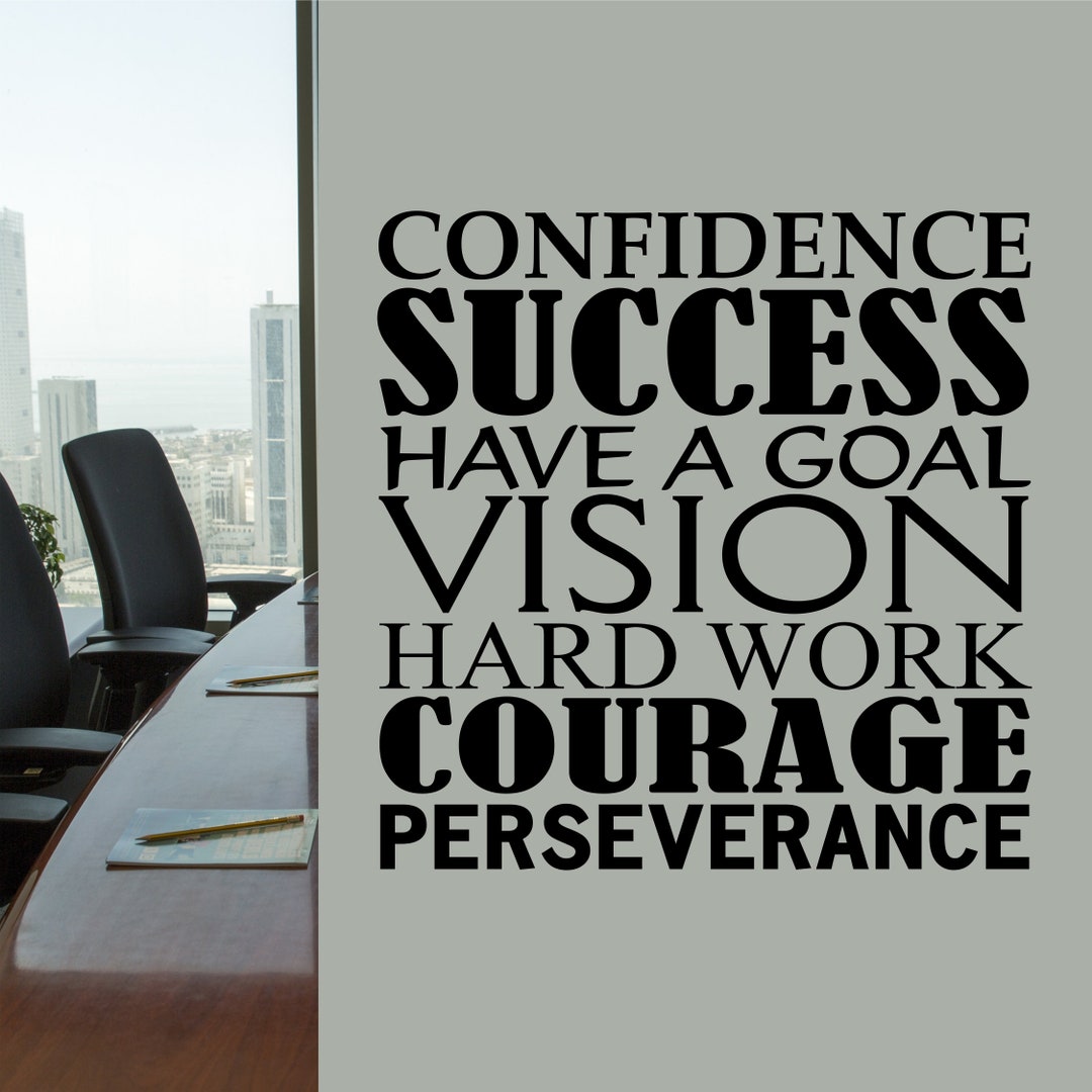 Office Wall Decal Success Word Collage, Motivational Break Room Vinyl ...