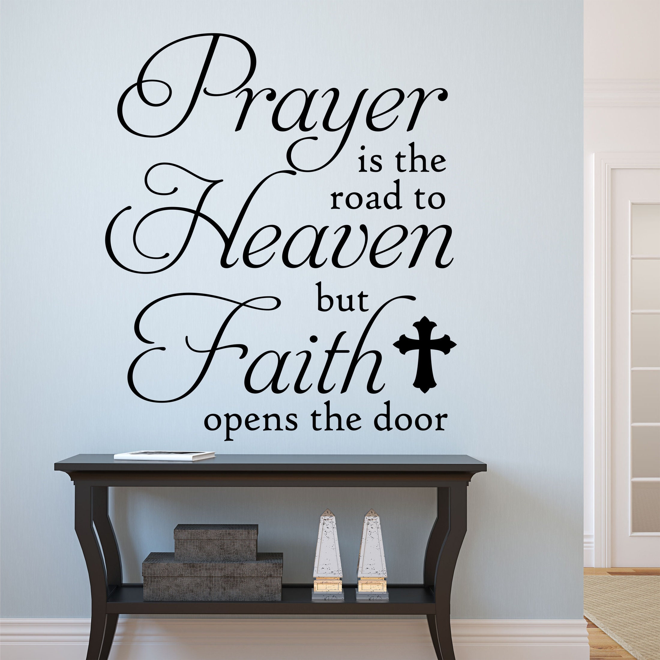 Christian Wall Decal Prayer is Road to Heaven Religious Vinyl | Etsy ...