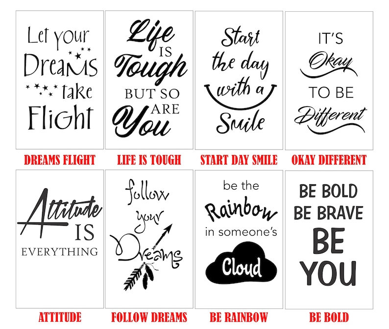 School Bathroom Stall Vinyl Decals, Inspirational Girl Bathroom ...