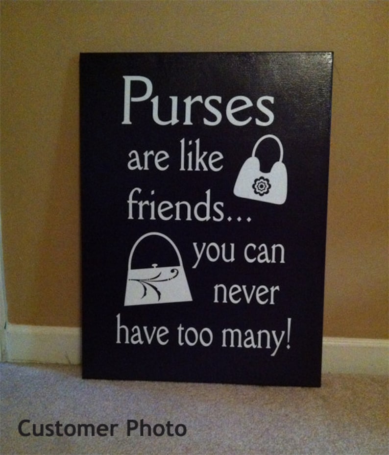 Inspirational Wall Decal Purses Are Like Friends, Whimsical Home Vinyl ...