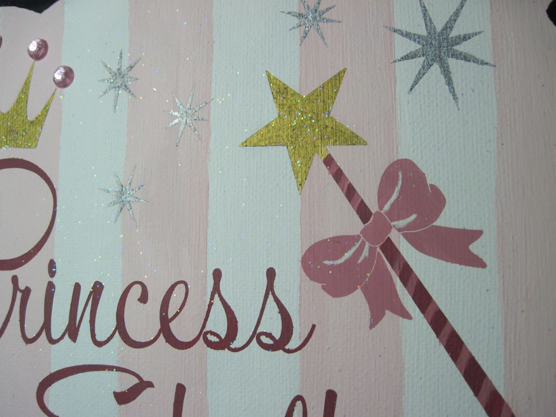 Princess Name Custom Painted Canvas Art Hand Painted Princess | Etsy