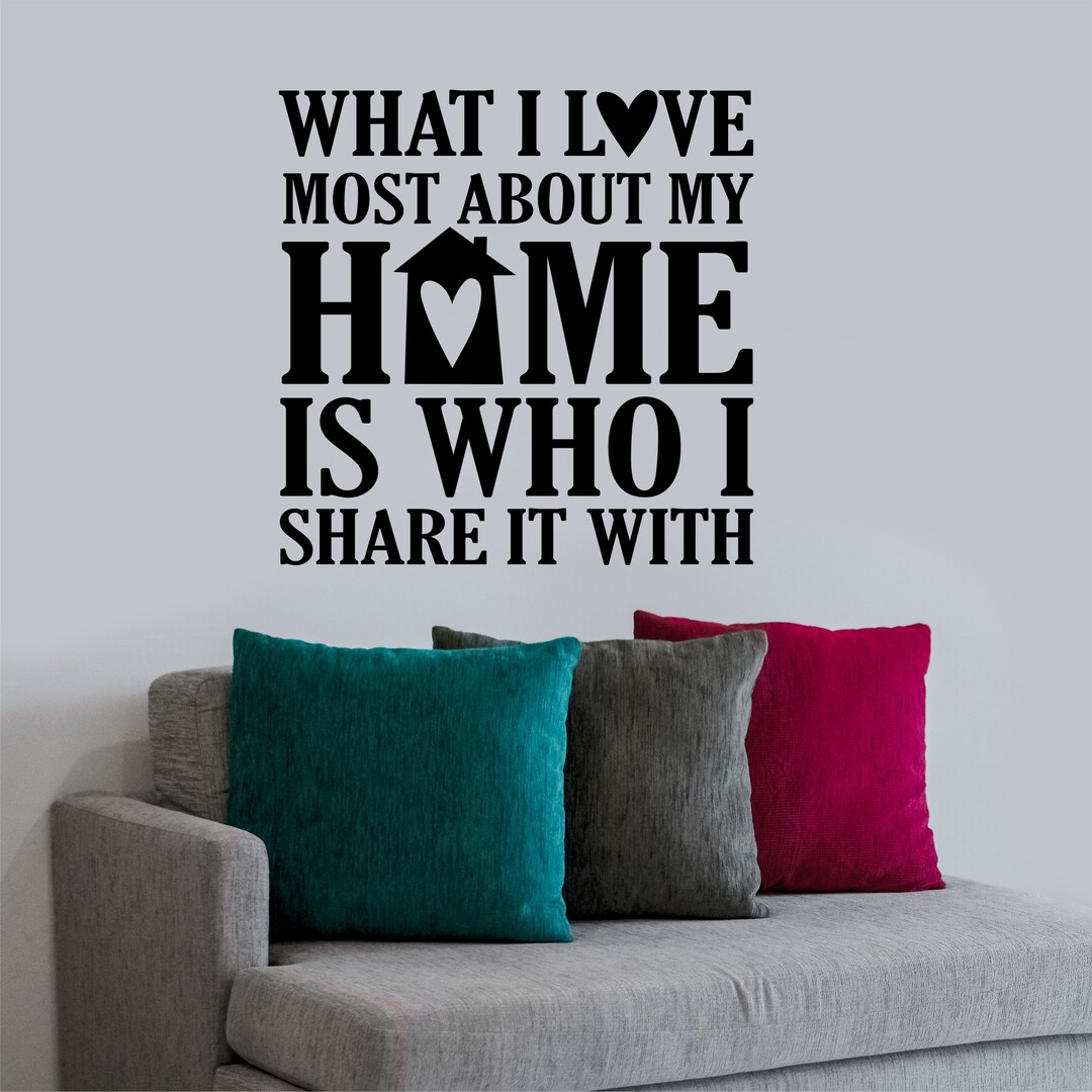 Family Wall Decal What I Love About My Home, Vinyl Wall Lettering for ...